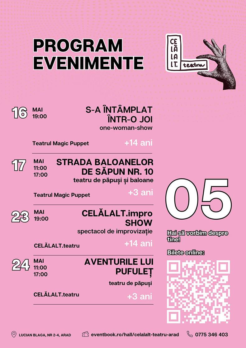 CELĂLALT.teatru /// PROGRAM MAI 2025 - Arad Culture